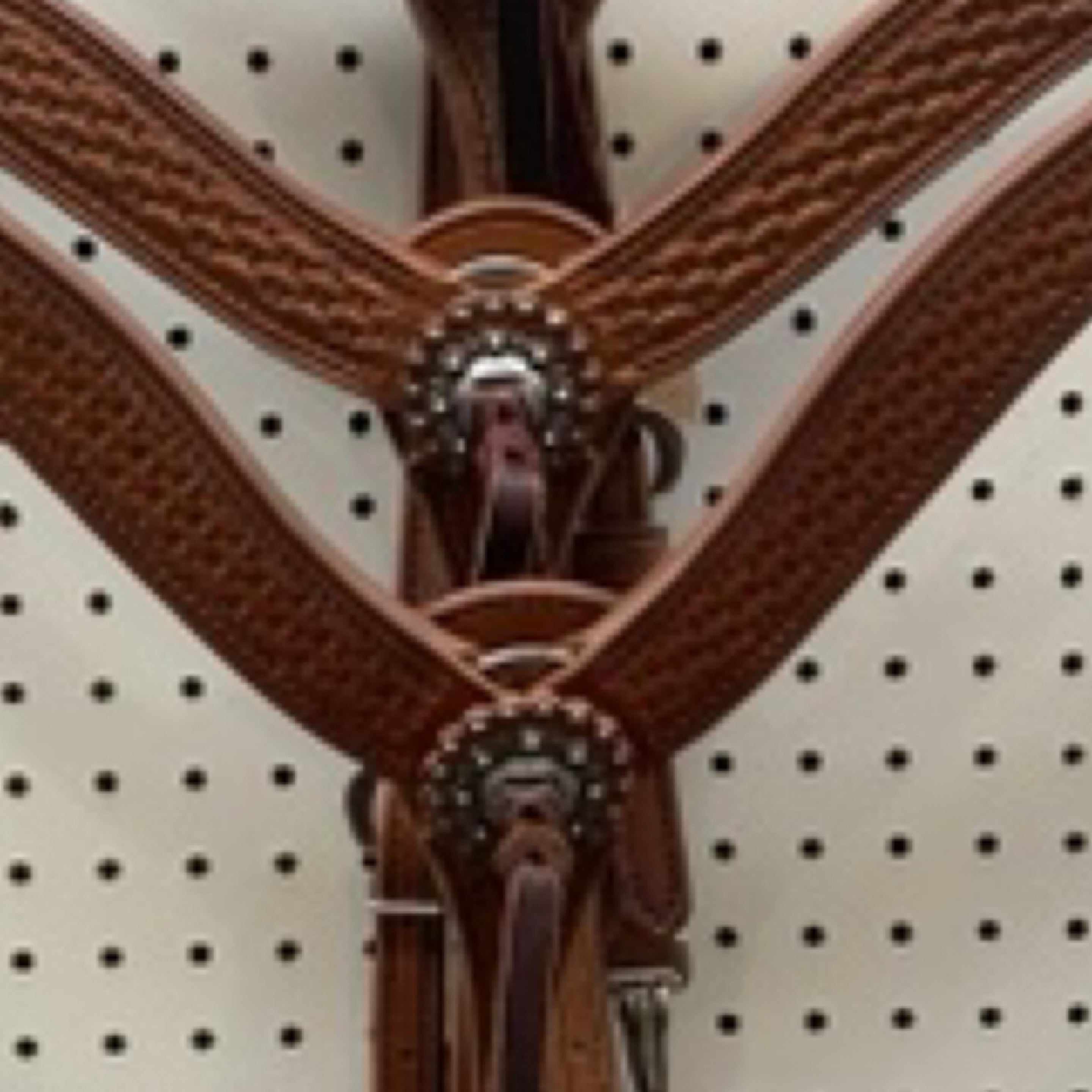 Breast Collar Basket Barb Wire, Regular Double Stacked. Spotted Conchos ...